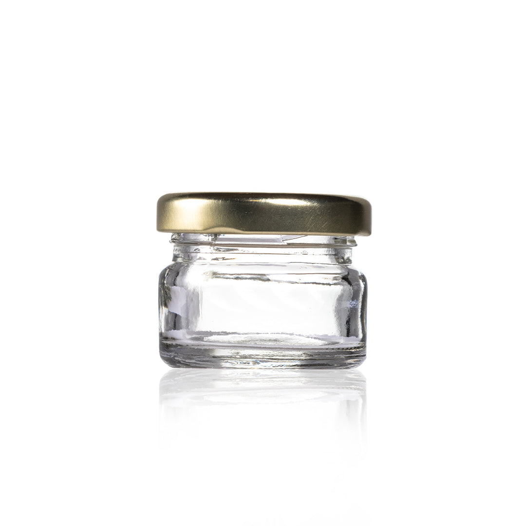 Consol Glass Mini jar 28ml With Gold Lid — The Consol Shop Cornubia