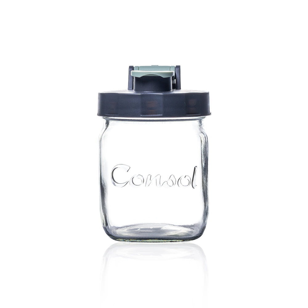 Consol Glass Preserve Jar with Sage Flip Top Lid 500ml — The Consol ...